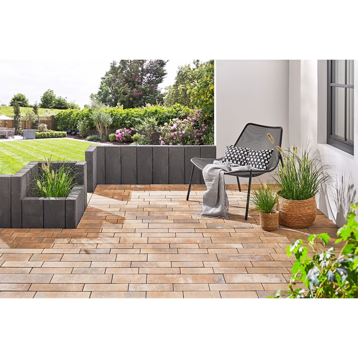 Crescendo-Palisade 40x20x10 cm anthrazitmit Fase online kaufen