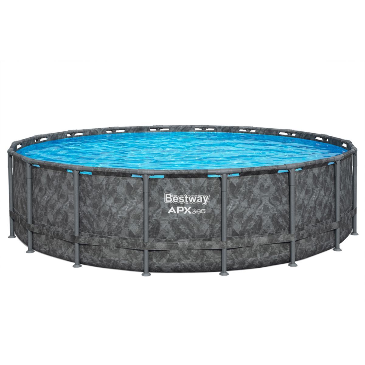 APX365 Winterfestes Frame Pool SetDm.549x132cm, Marmor-Optik rund ...