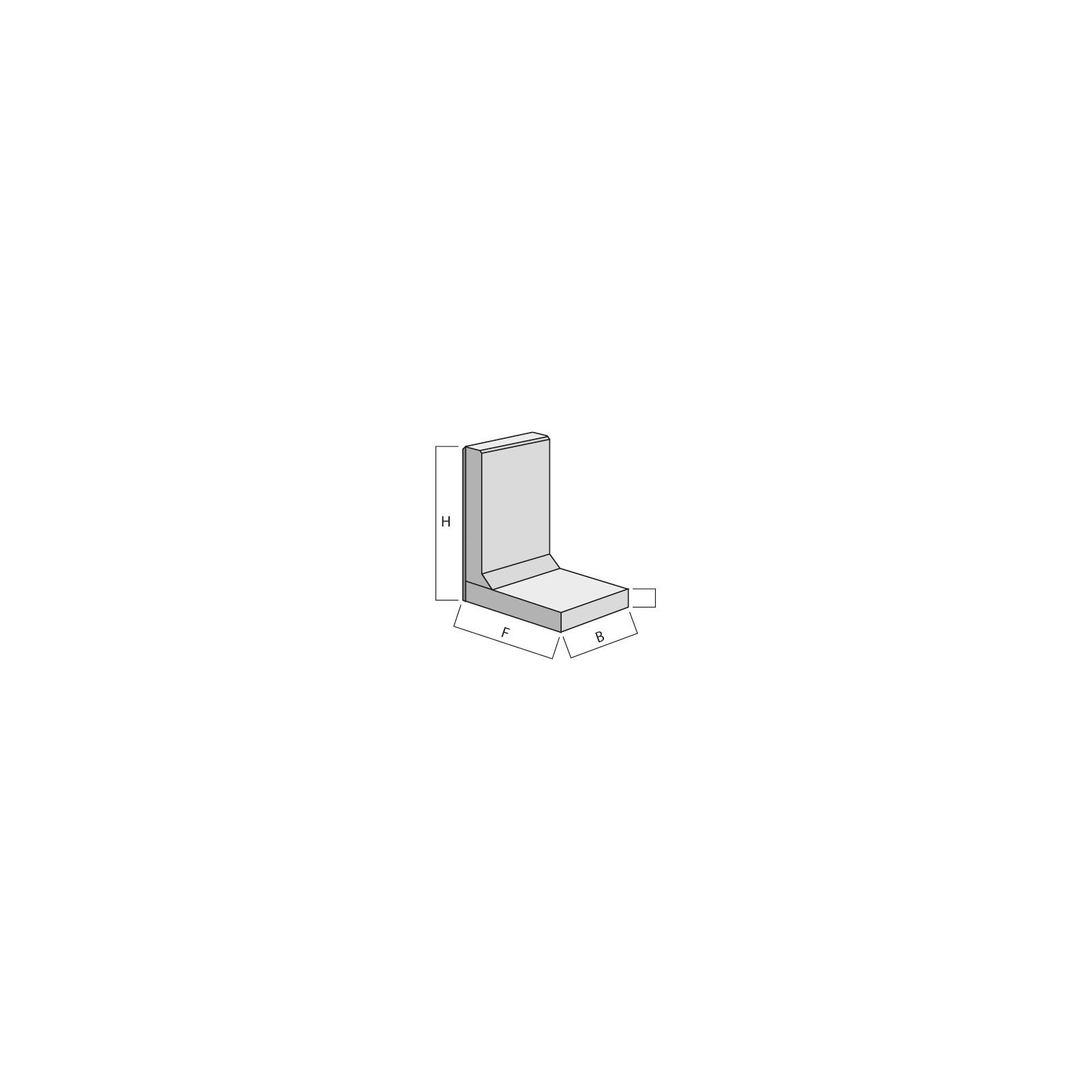 Lusit Mini L-Stein Anthrazit mit Fase 30 x 20 x 40 x 6 cm online kaufen