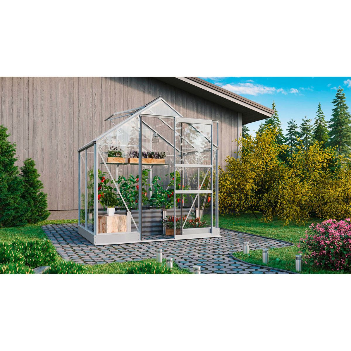 Vitavia Gewächshaus Eris 2500 2,5m² silber online kaufen