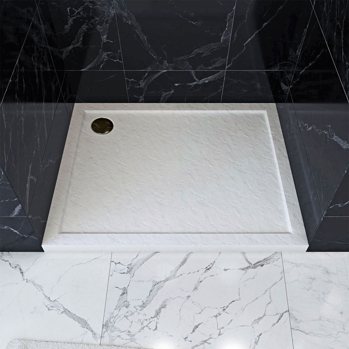 Aurlane Duschtasse White Slate 90 x 90 x 4 cm online kaufen