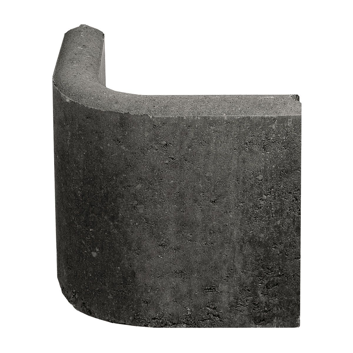 Rasenbord-Rundwinkel anthrazit 90 Grad25x25x25x5 cm, mit Nut und Feder ...