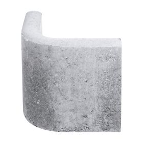 Rasenbord-Rundwinkel grau 90 Grad25x25x25x5 cm, mit Nut und Feder ...
