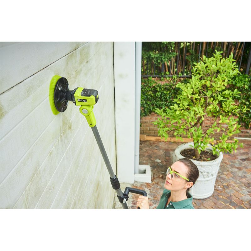 Ryobi 18V Akku-Reinigungsbuersten-Set R18TPS-120G teleskopierbar inkl 2 ...