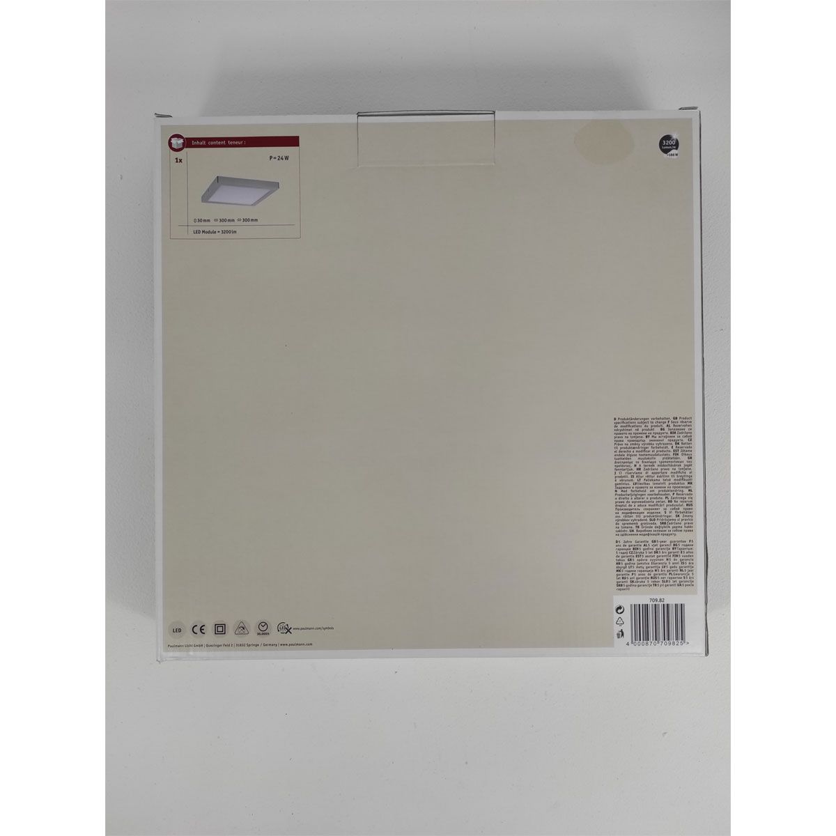 WallCeiling Abia LED-Panel 300x300 mm22W Chrom matt 230V Kunststoff ...