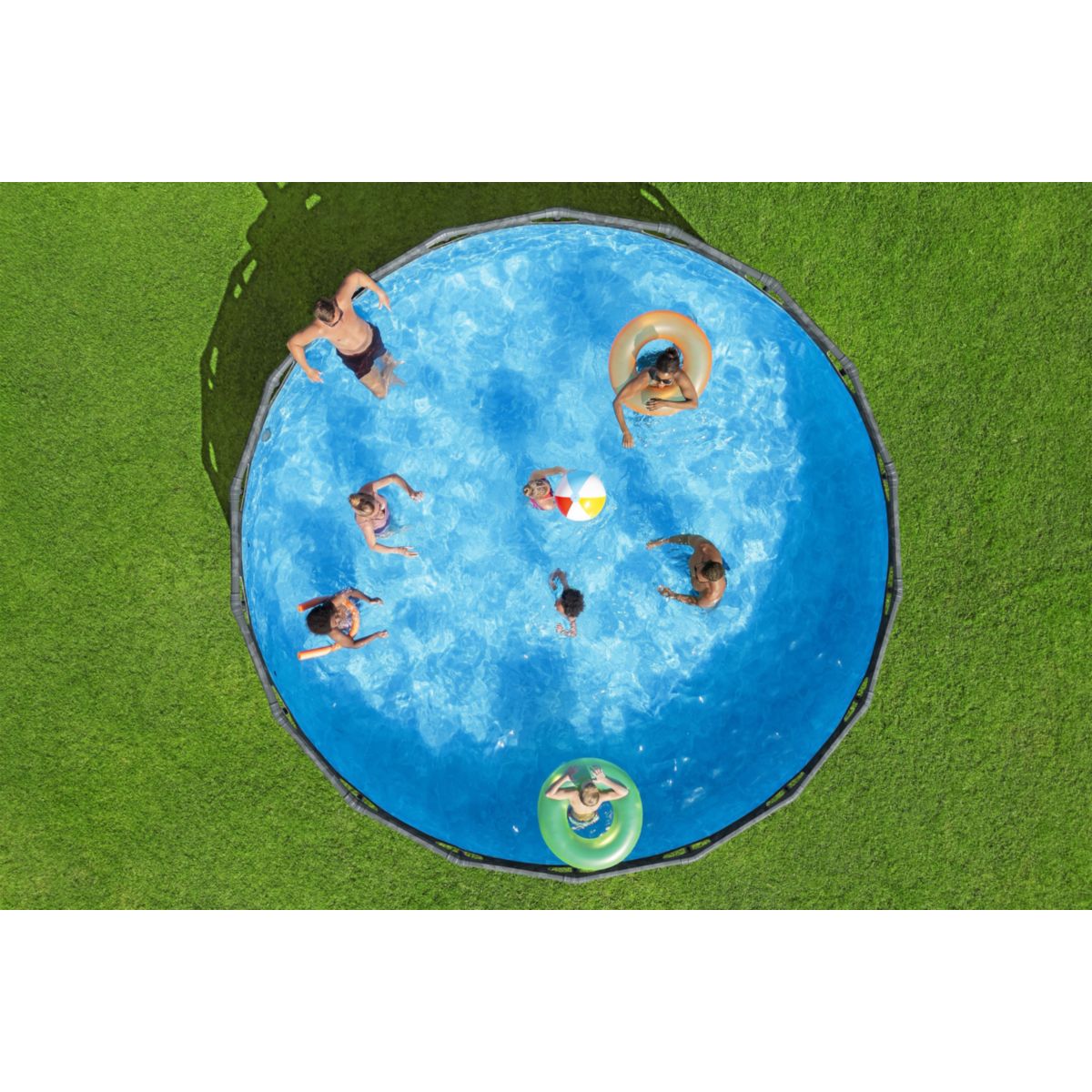 APX365 Winterfestes Frame Pool SetDm.549x132cm, Marmor-Optik rund ...