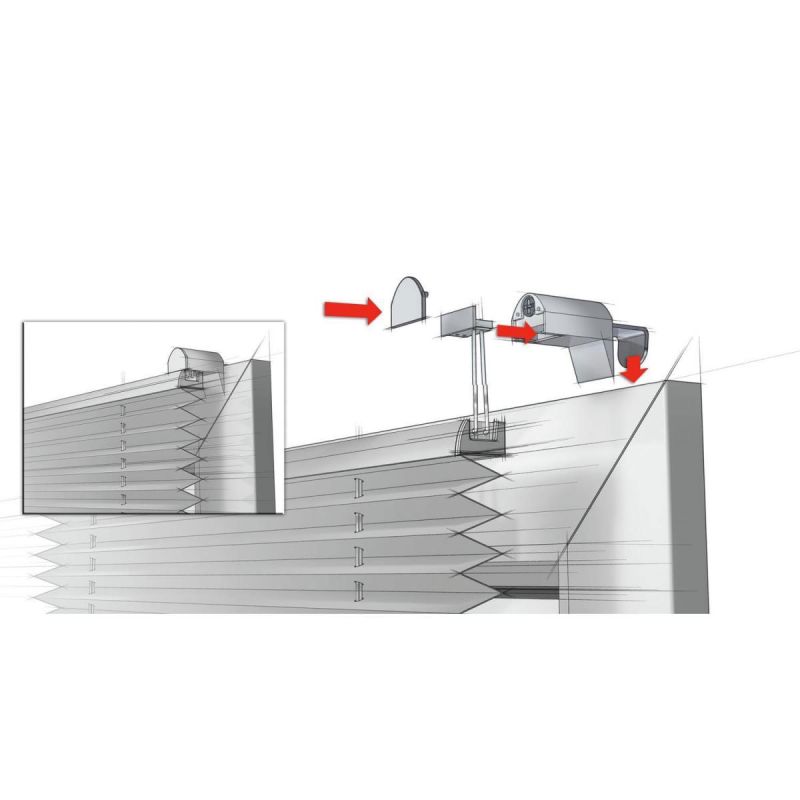 Easy-Fix Plissee 75x130 weiss2 Bedienschienen online kaufen
