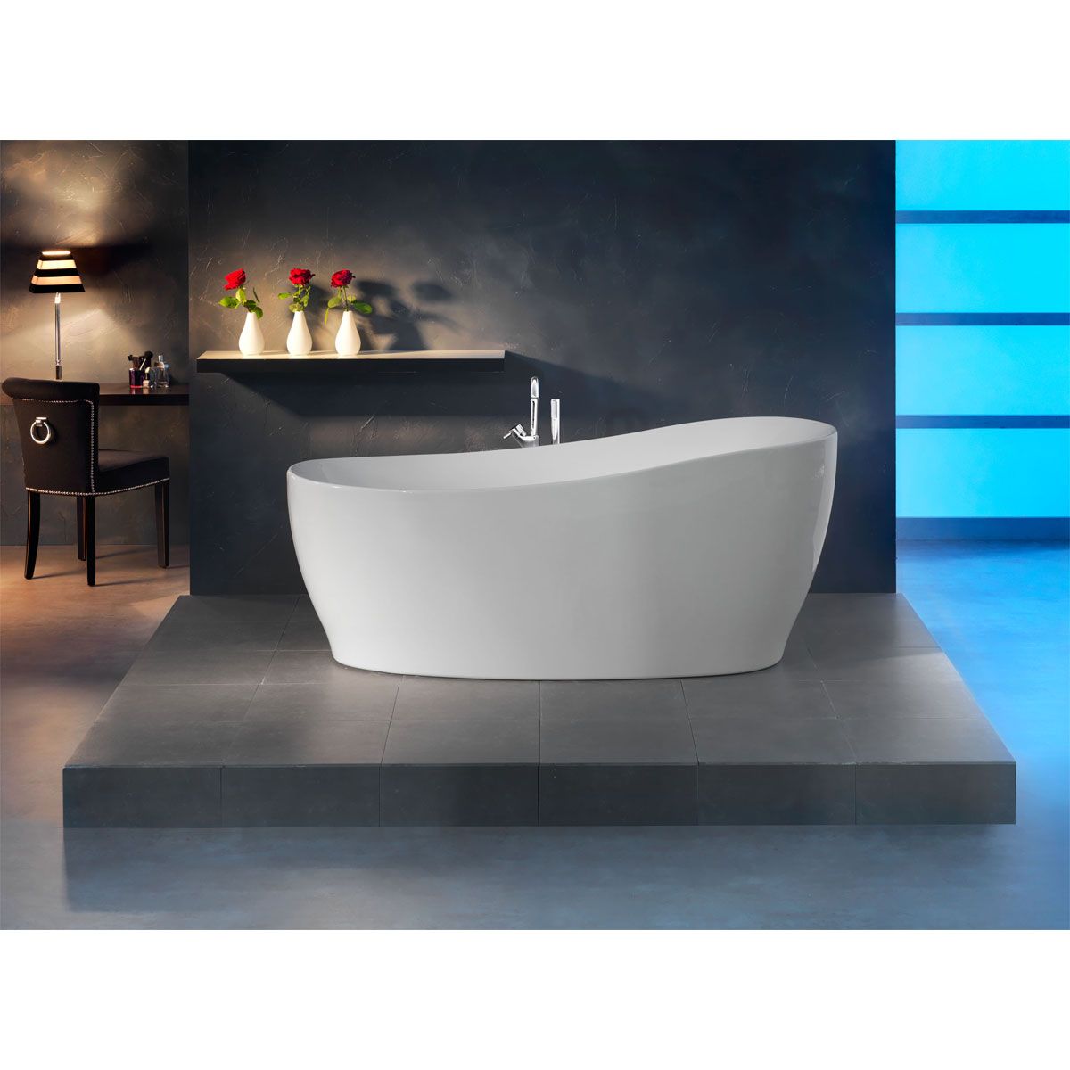 Ottofond Freistehende Badewanne Aviva 180 x 85 cm weiß online kaufen