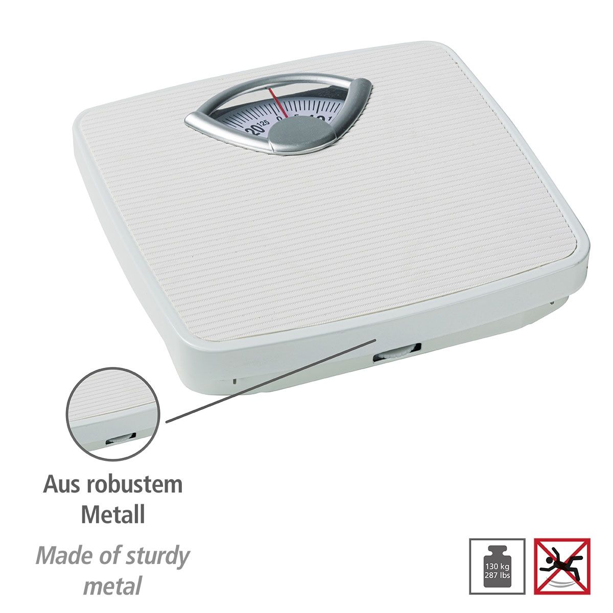 Wenko Personenwaage mechanisch analoge Körperwaage bis 130 kg online kaufen
