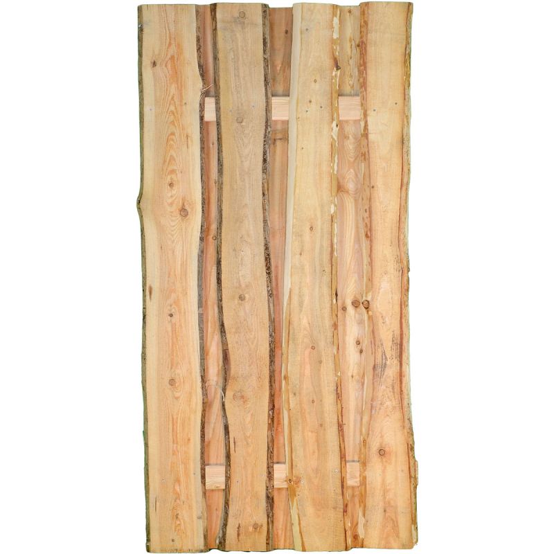 Zaun Juetland 180x180 cm LaercheBretter saegerau mit Baumkante ca. 20 ...