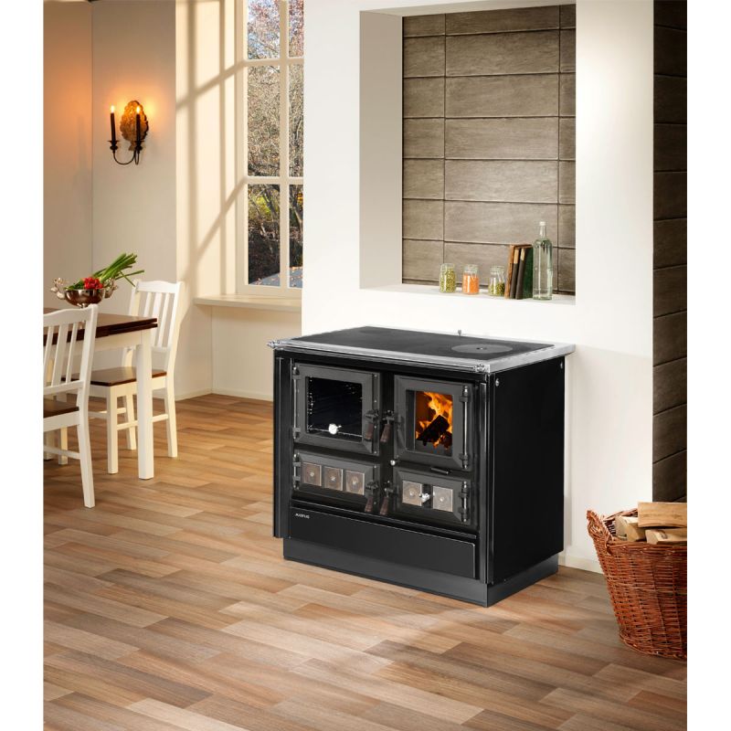 Festbrennstoffherz Rustico-90 2.0Stahl Schwarz, links online kaufen