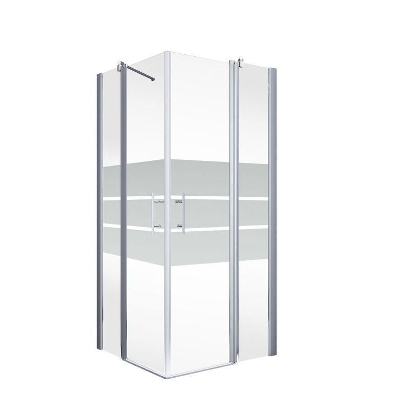 Schulte Eckdusche mit Drehtür Alexa Style 2.0 Alu Natur 90 x 192 x 90 ...