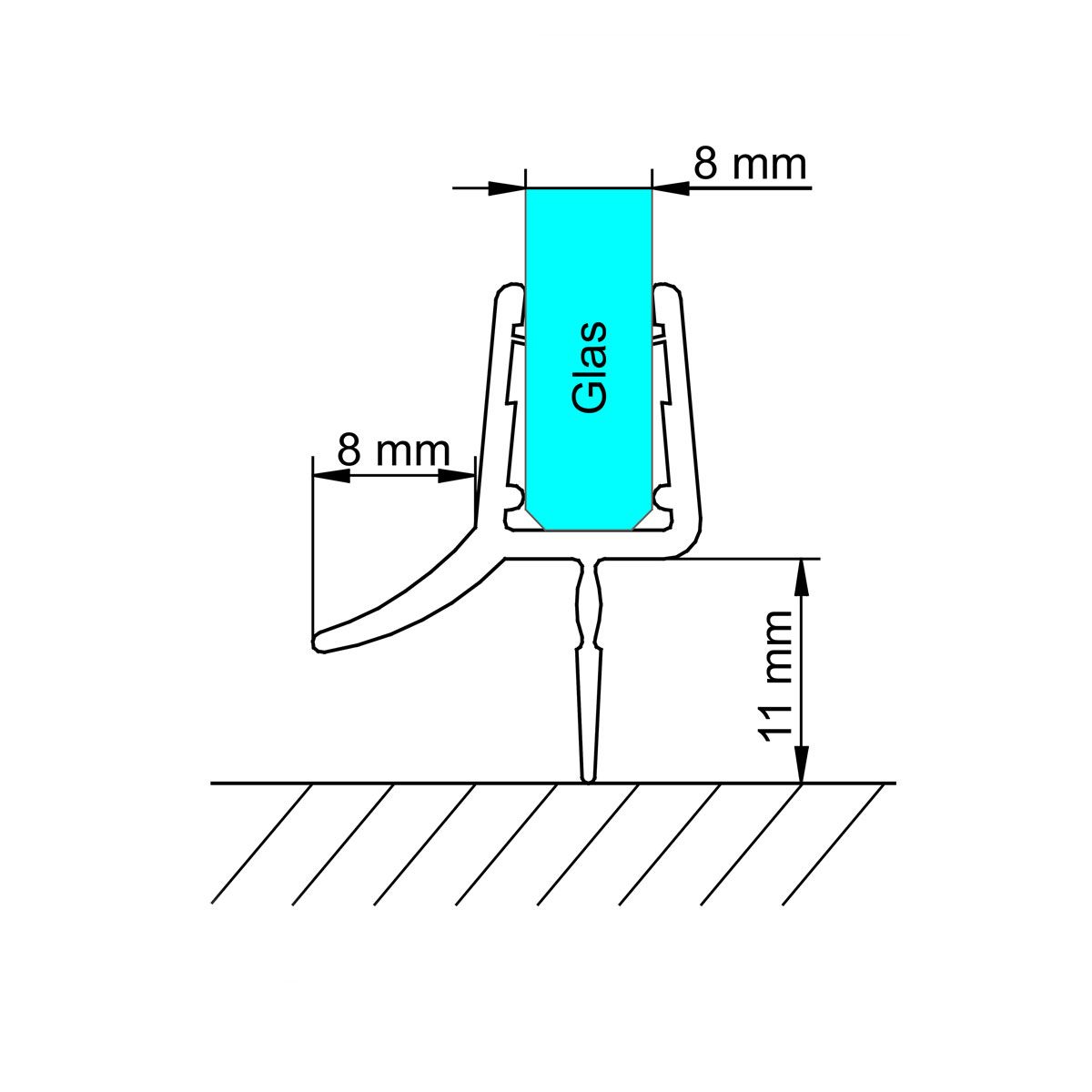 Wasserabweisprofil Davita 1000x50x20 mmErsatzteil online kaufen