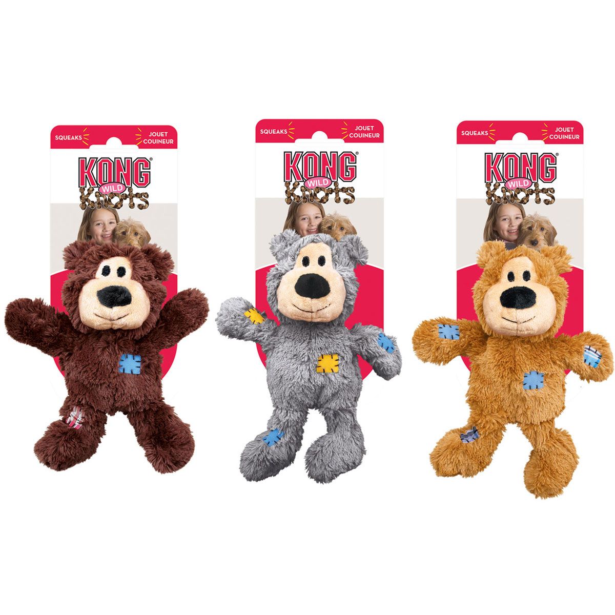 Kong HSZ Wild Knots Bear M/Lm. Squeaker Polyester Baumwolle online kaufen