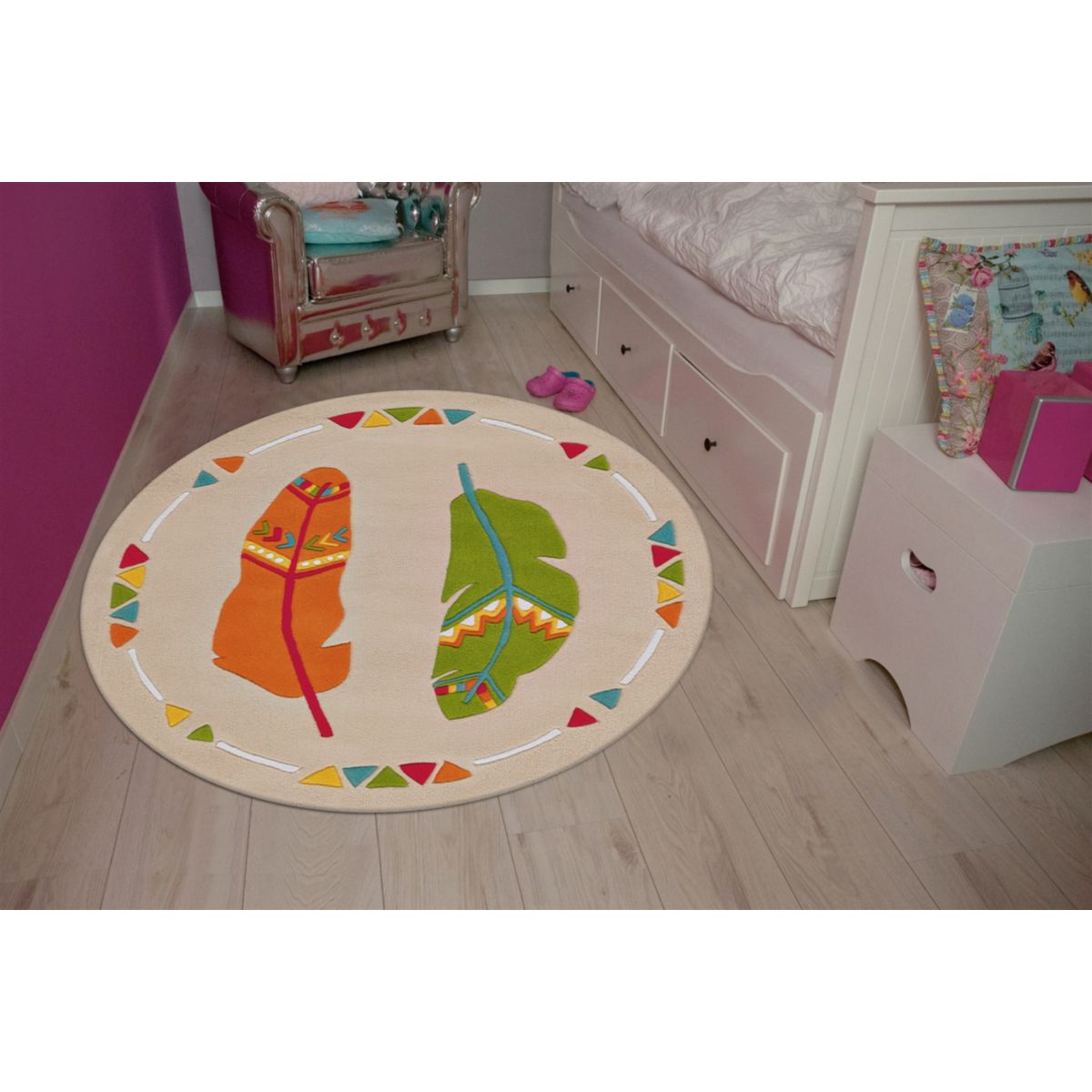 Spirit Glowy 3141 Multi Feathers Ø 130cm RUND online kaufen