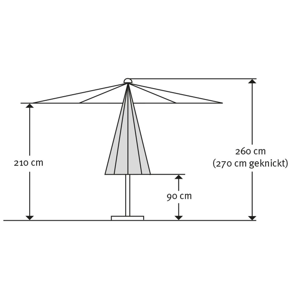 Schirm Harlem 270cm 8-tlg. rot online kaufen