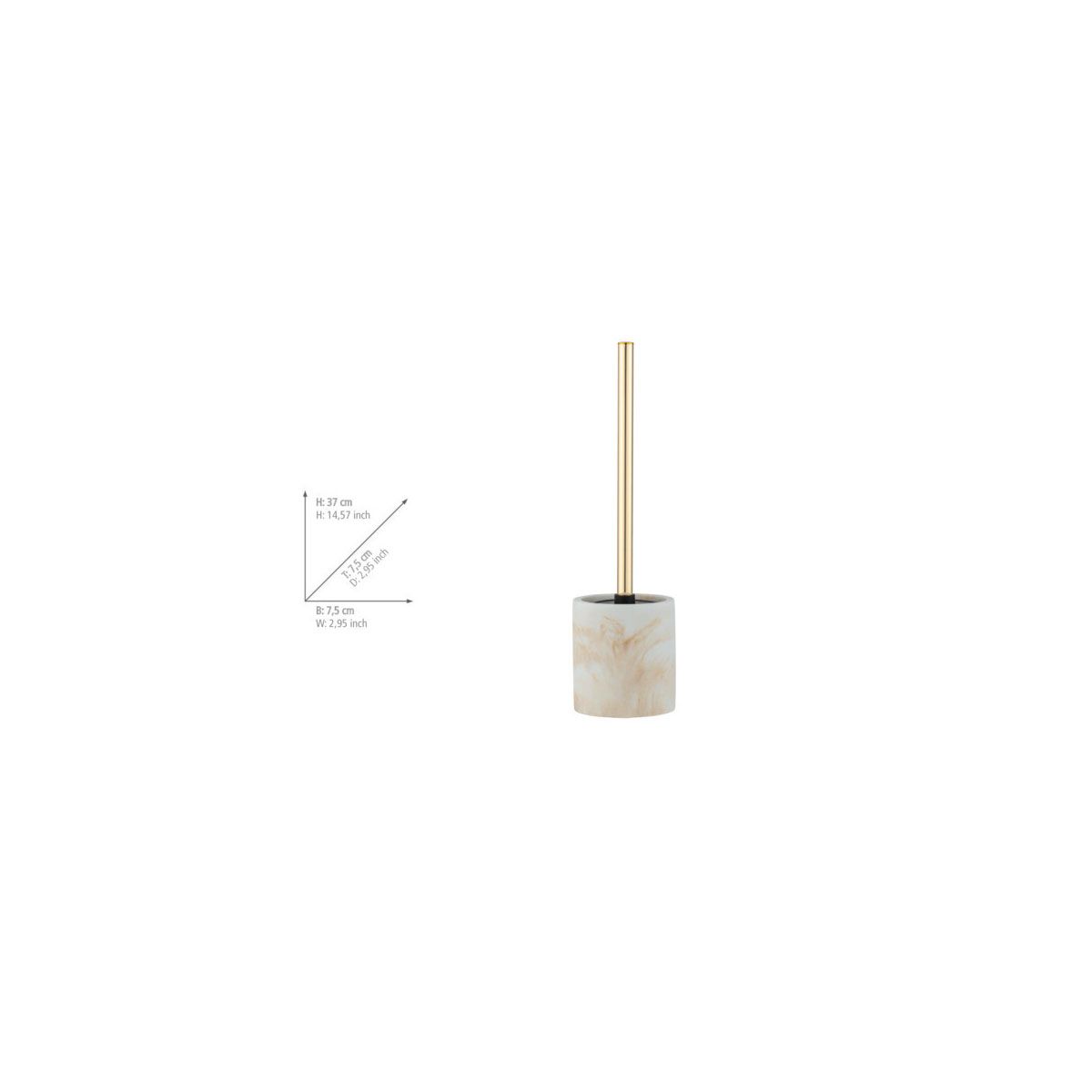WC-Garnitur Mod. Odos, weiss/gold online kaufen