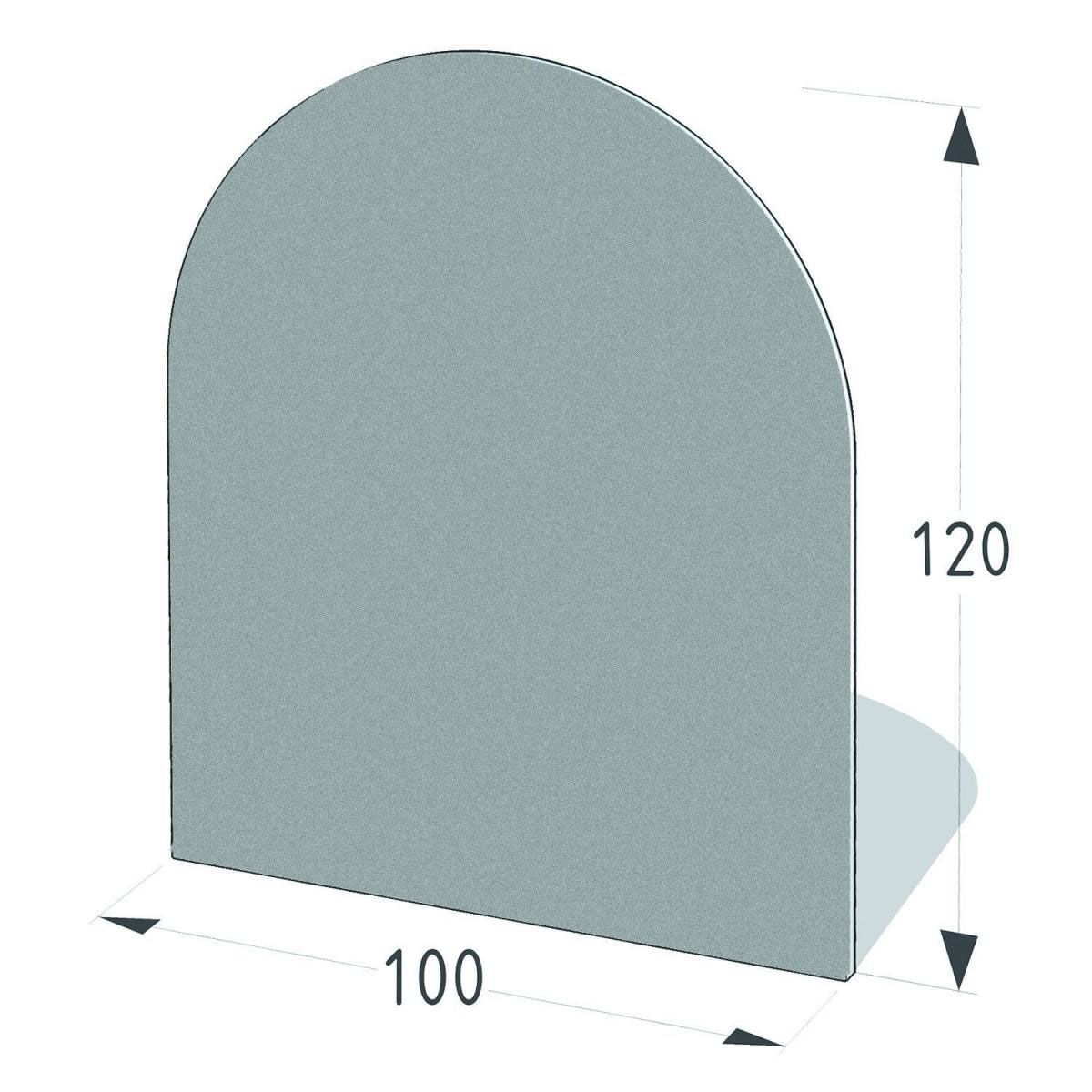 Metallbodenplatte Rundbogen 100 x 120 cm silber antik online kaufen